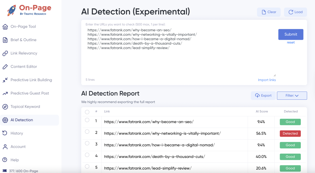 AI Content Detection - FatRank
